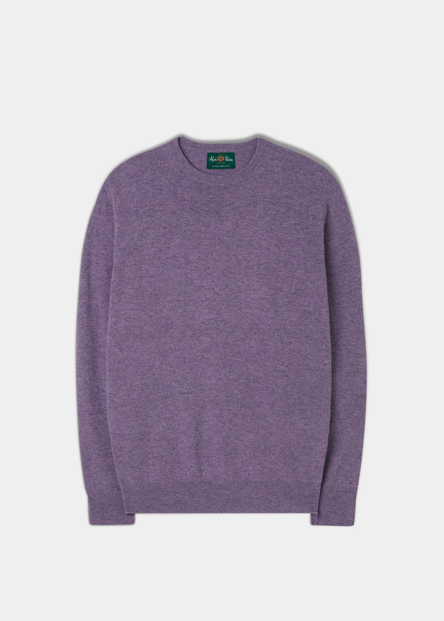 Men's Geelong Crew Neck Jumper in Purple Heat | Web Exclusive Knitwear ...